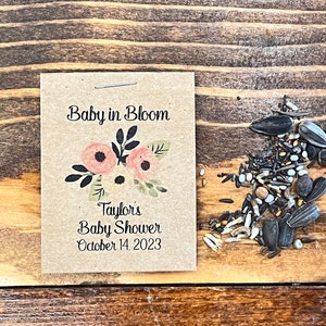 Baby in Bloom MINI Seed Packets | Baby Shower Favors - Etsy