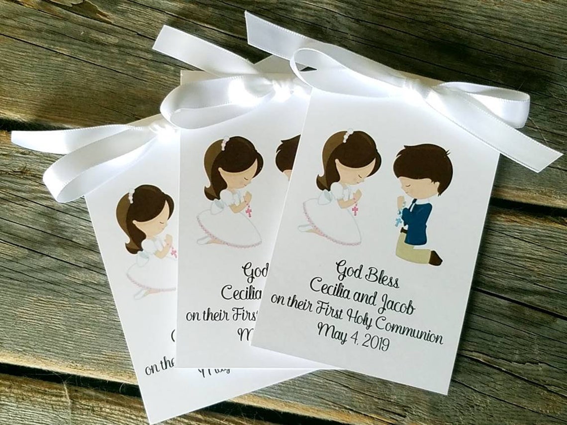 Little Boy Praying First HOLY Communion Flower Seed Packets | Etsy