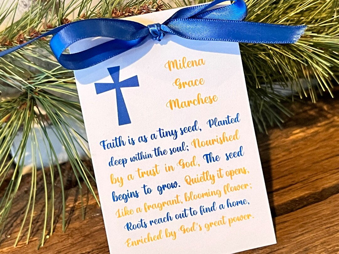 Baptism Seed Packet Favors, First Holy Communion Favors, Christening ...