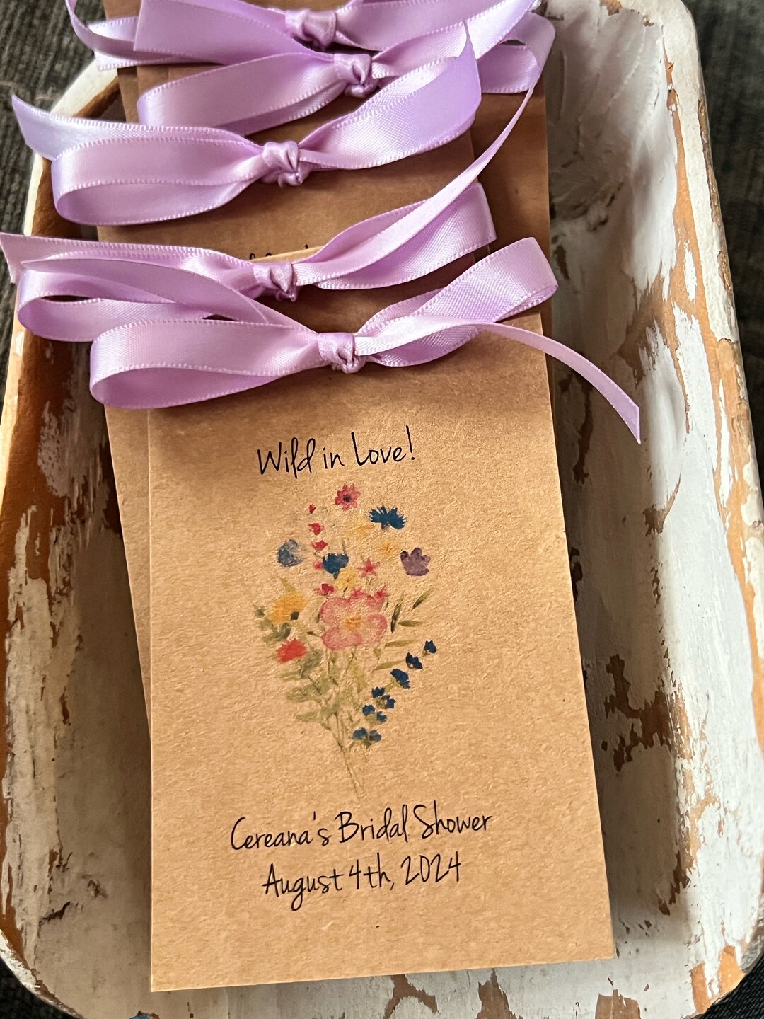 Bridal Shower Favors, Wildflower Seed Packets, Flower Seeds for Wedding ...