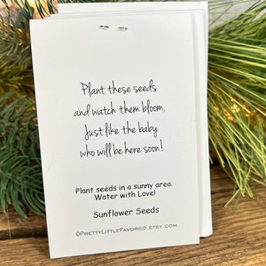 Baby Shower Seed Packet Favor / Baby in Bloom / Custom Baby Shower Seed ...