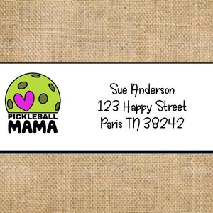 Pickleball Address Labels , Custom Stickers - Etsy
