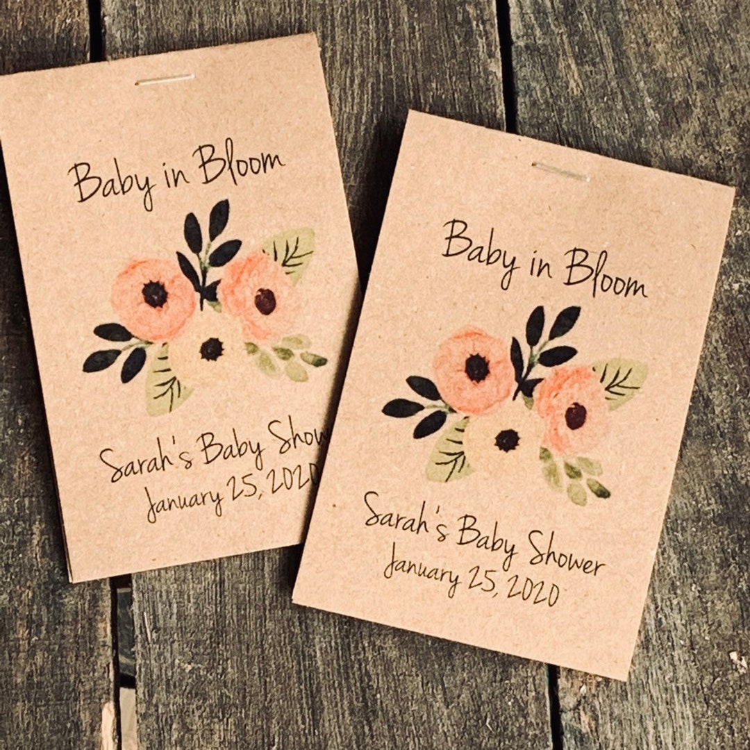 Baby in Bloom Seed Packets , Baby Shower Favors , for Baby Shower and ...