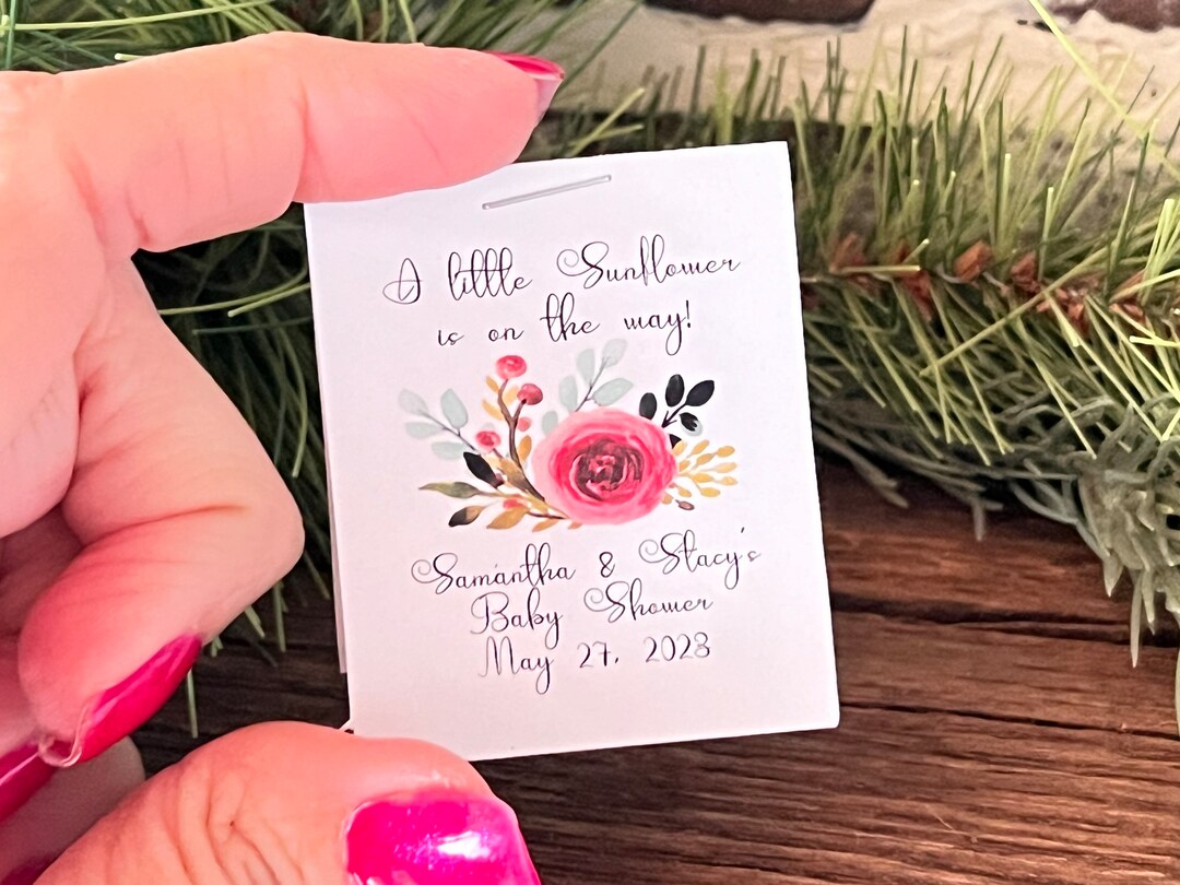 Mini BABY SHOWER Favors, Flower Seed Packets, for Baby Sprinkle or Baby ...