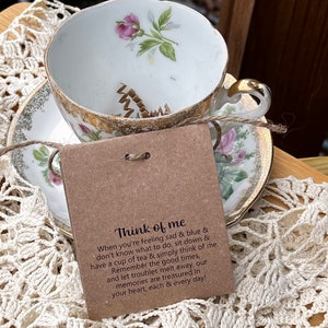 Elegant and Thoughtful Tea Favors , for Memorial Service , Funeral Gift ...