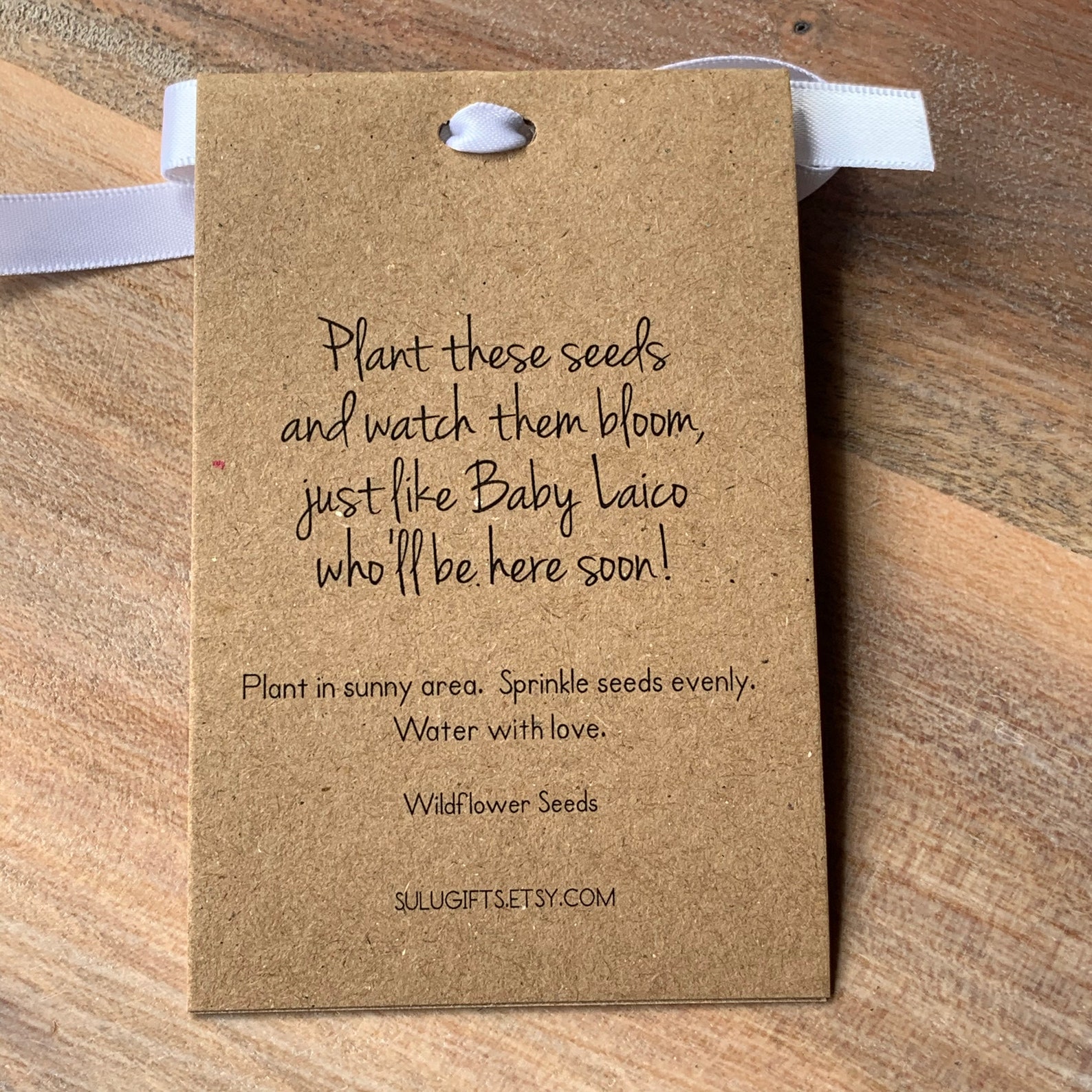 Baby Shower Seed Packet Favor // Baby in Bloom // Custom Baby - Etsy