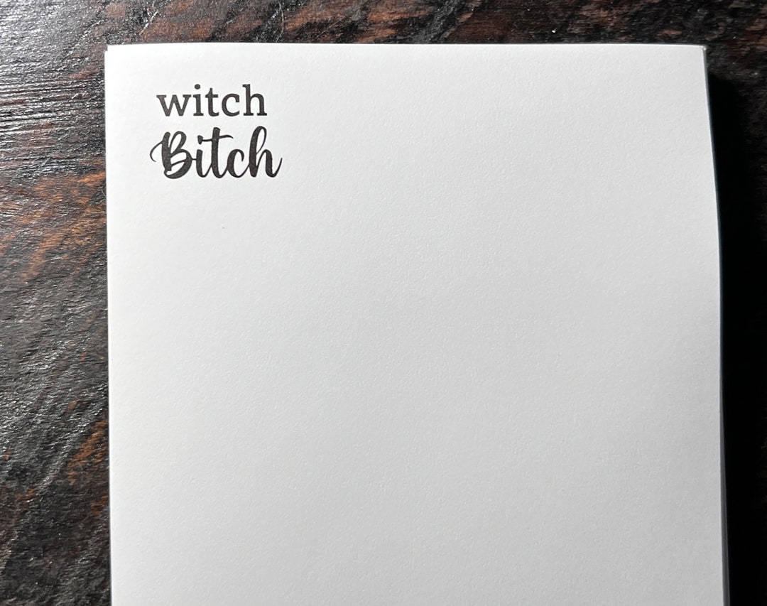 Hilarious 'witch Bitch' Funny Notepad 50 Pages of Pure Entertainment Note Pad - Etsy