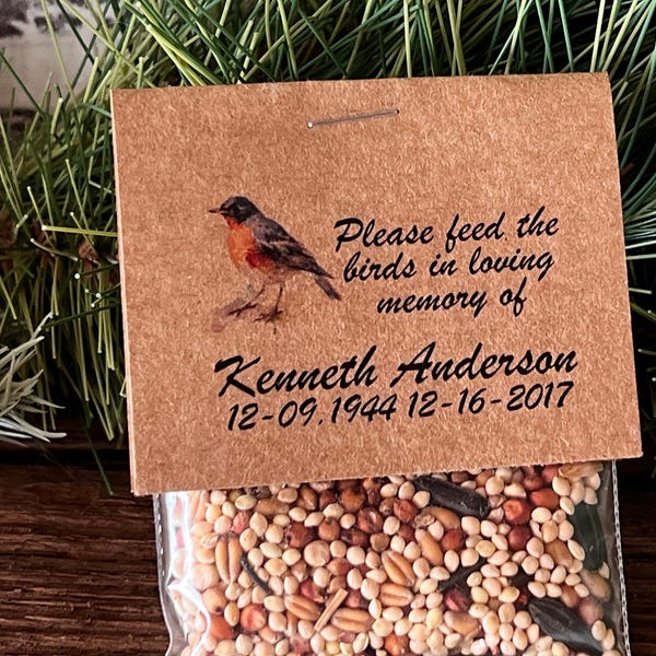Bird Seed Memorial Packets - Etsy