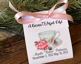 Personalized Tea Favors Memorial Gift Funeral Gift Tea - Etsy