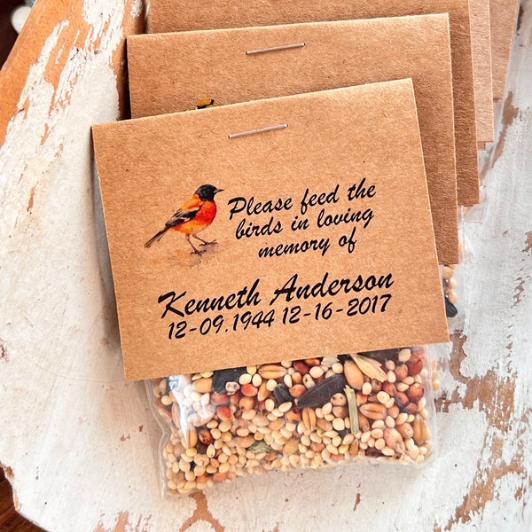 Bird Seed Memorial Packets - Etsy