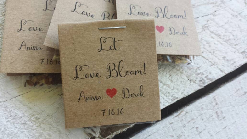 Personalized MINI Let Love Grow Heart Flower Seeds Packet - Etsy