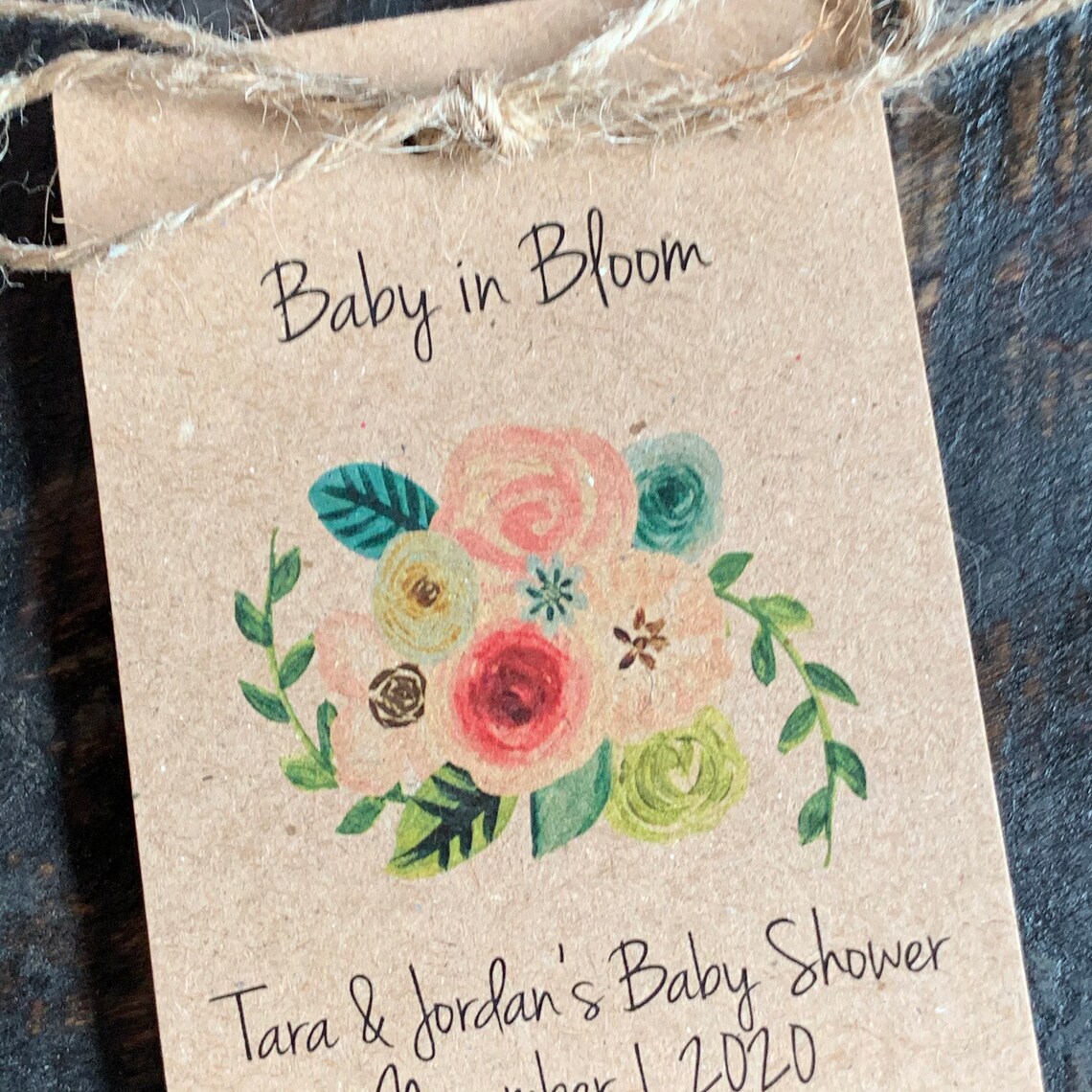Baby Shower Seed Packet Favor // Baby in Bloom // Custom Baby - Etsy