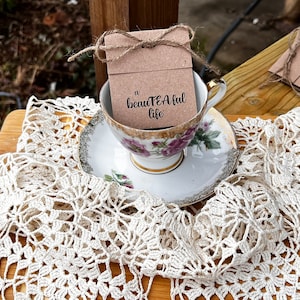 Elegant and Thoughtful Tea Favors , for Memorial Service , Funeral Gift ...