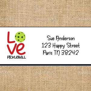 Pickleball Address Labels , Custom Stickers - Etsy