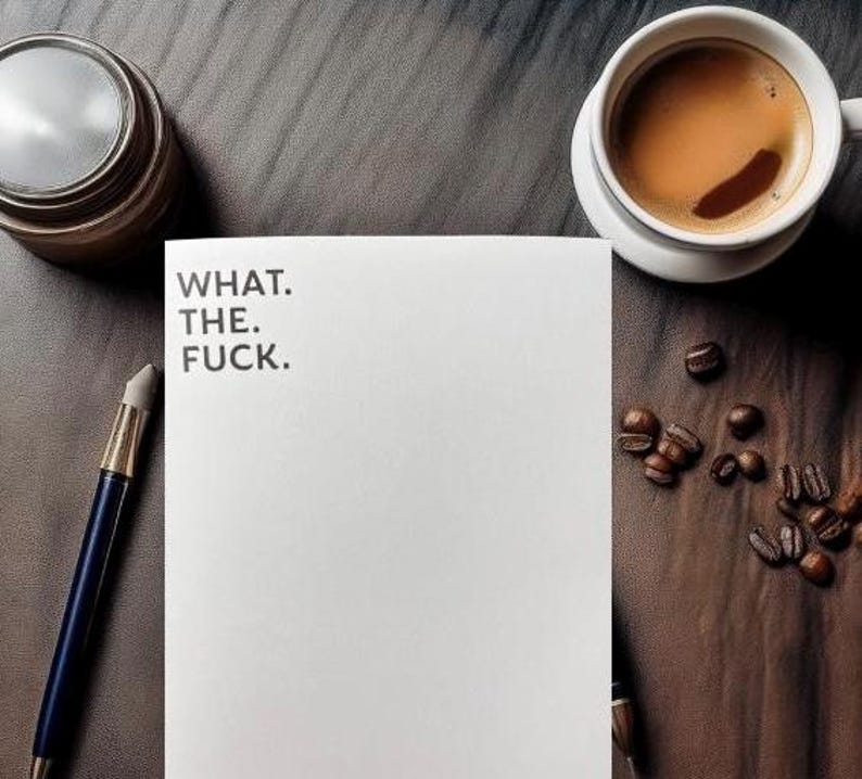 Sarcasticly Funny 'what the Fuck' Notepad, 50 Pages of Snarky and Rude ...