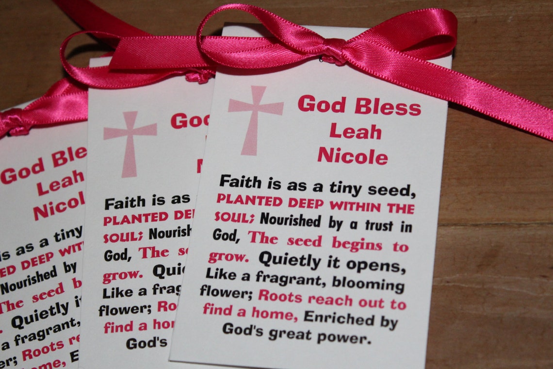 First Holy Communion Flower Seed Packet Favors Baptism and | Etsy