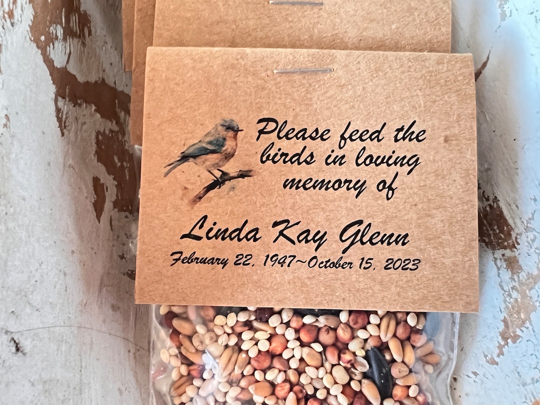 24 Feed the Birds Bird Seed Funeral Favors for Celebration of Life ...