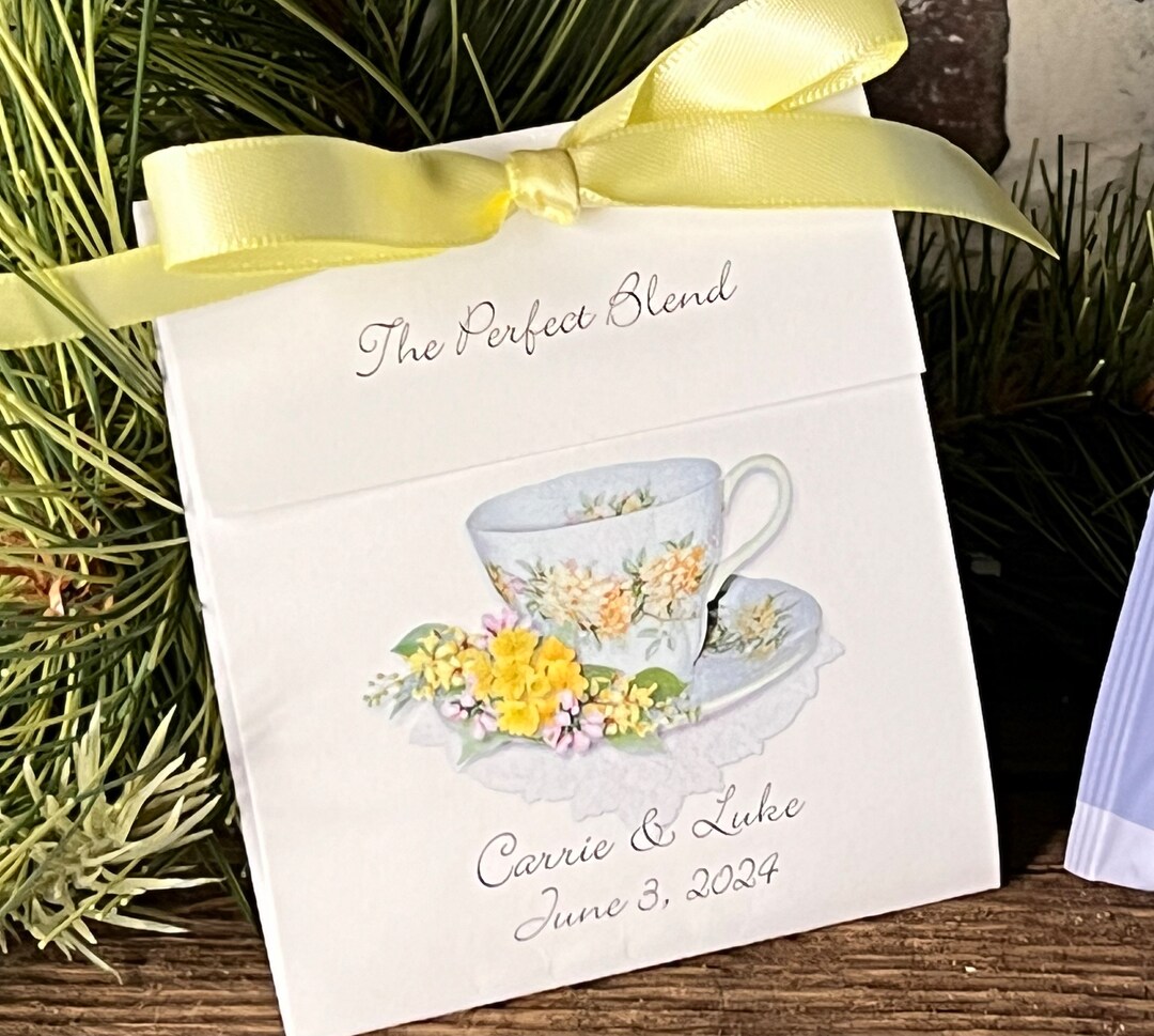 Bridal Shower Tea Favors Favors for Wedding Shower Tea Party Tea Bag ...