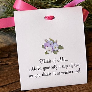 Personalized Tea Favors Memorial Gift Funeral Gift Tea Packets - Etsy