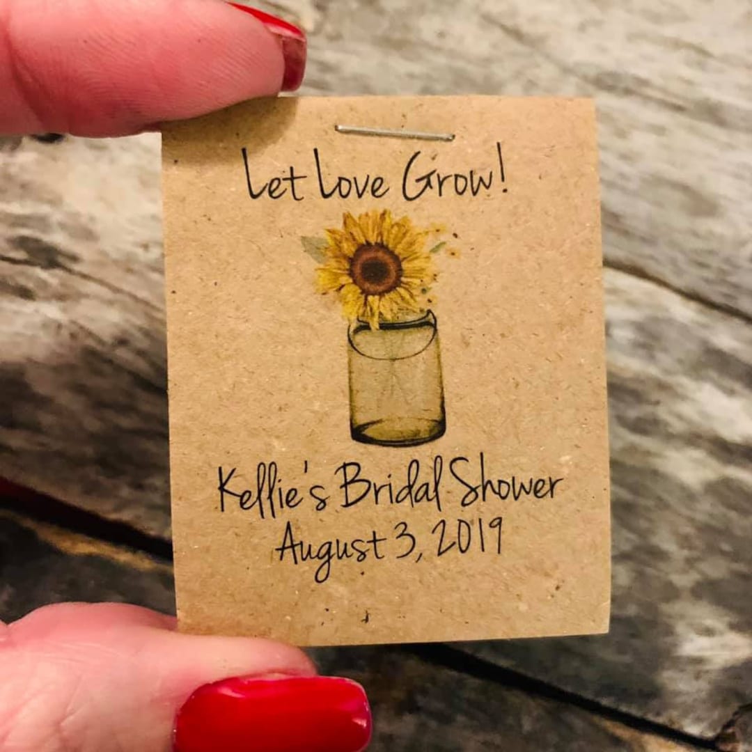 Cutest Little Favors Ever , Mini Flower Seeds , Bridal Shower Favors W ...