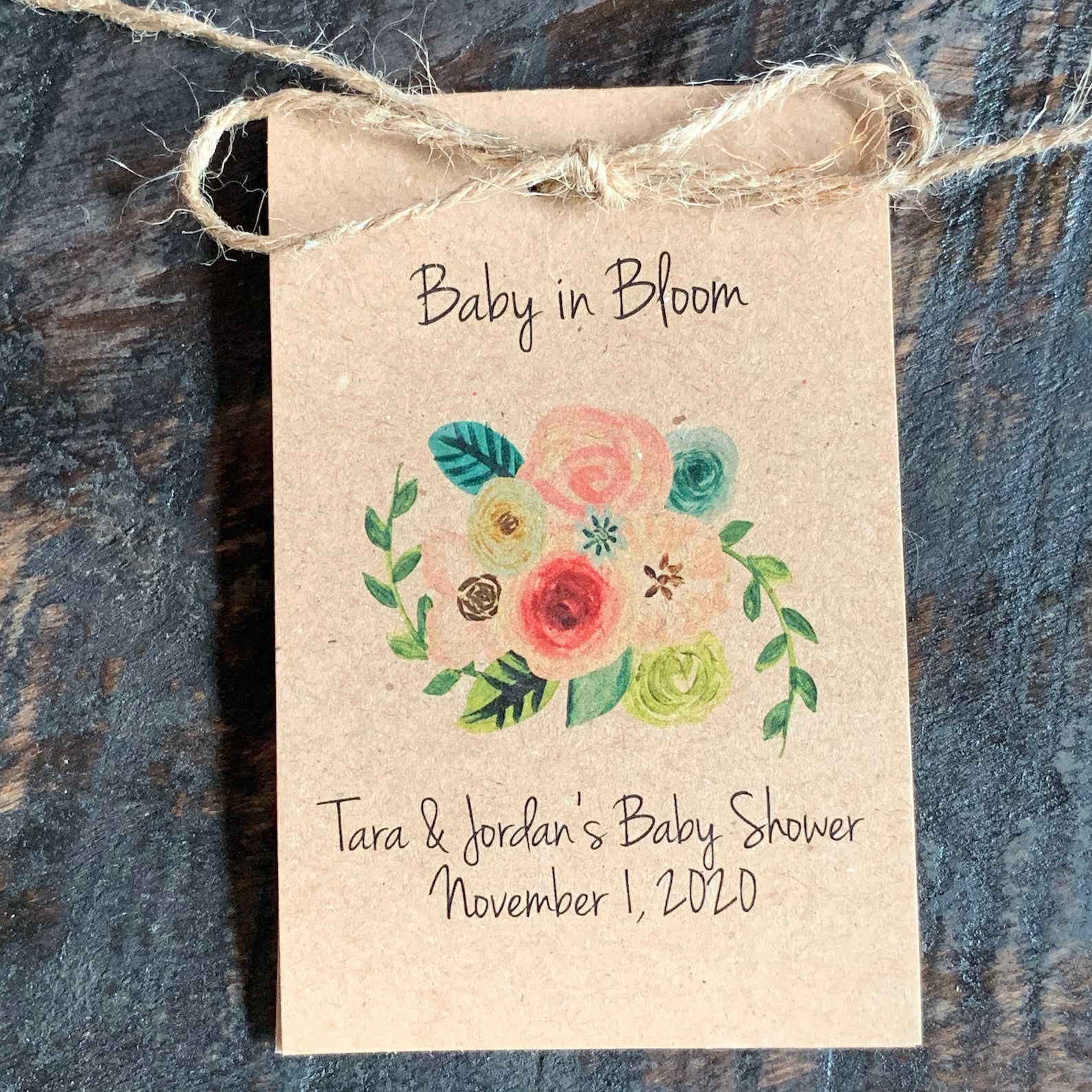 Baby Shower Seed Packet Favor // Baby in Bloom // Custom Baby - Etsy