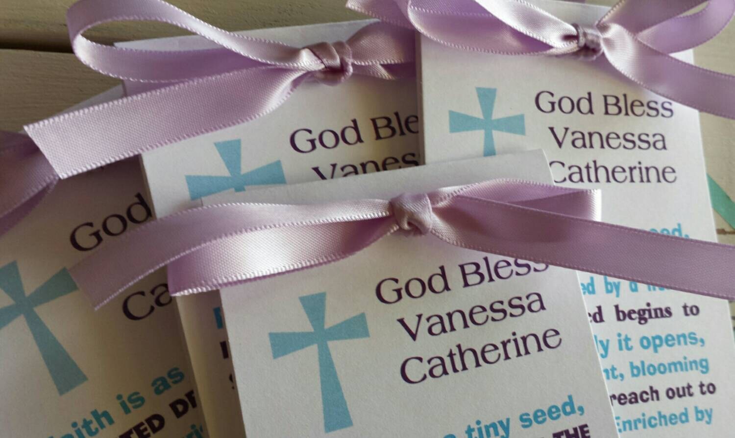 First Holy Communion Flower Seed Packet Favors Baptism and | Etsy