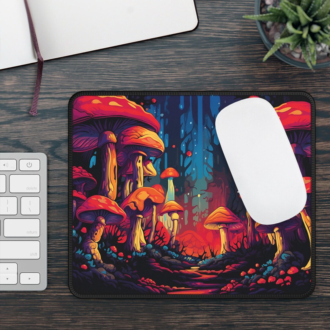 Vibrant Mushroom Gaming Mouse Pad: Fantasy Desk Decor - Etsy