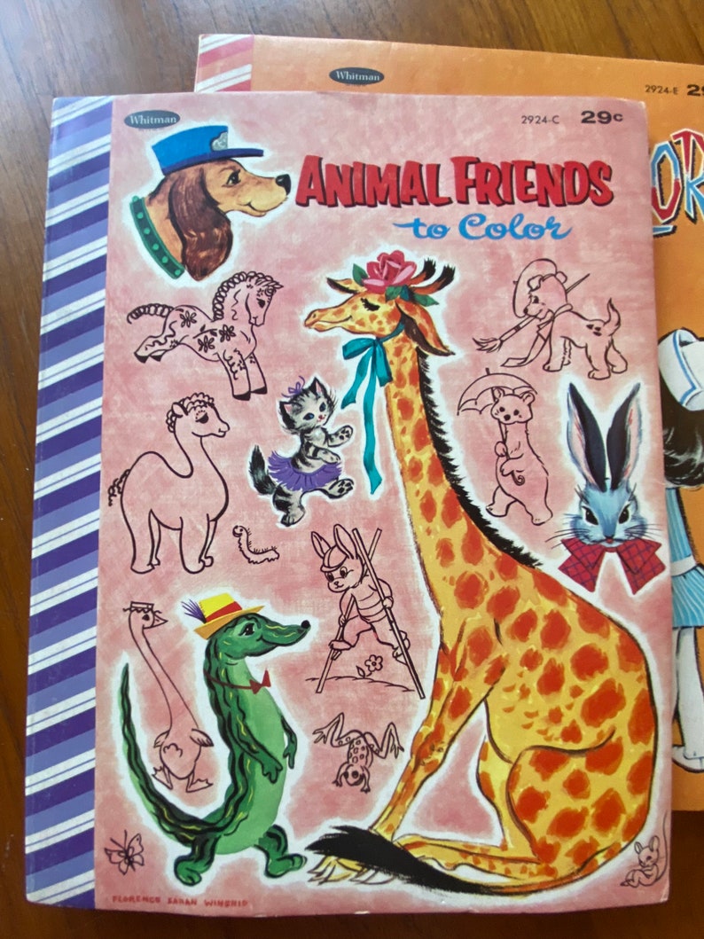 Vintage Whitman's Coloring Books From 1958 and 1963 Not - Etsy