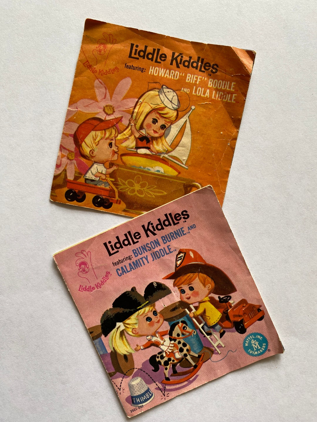 Vintage Mattel Liddle Kiddles Comic Fold-out Booklets Howard, Lola ...
