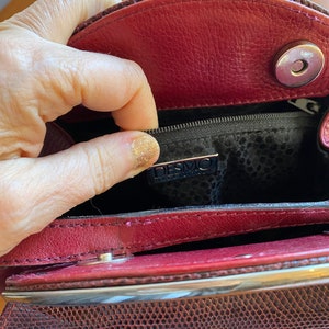 Vintage Desmo Burgundy Snake and Leather Evening Purse - Etsy