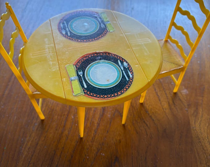 Vintage Barbie Kitchen Table and Chairs From Country Living Home 1973 ...