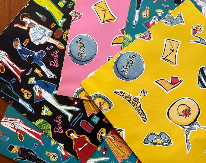 1990's Barbie Wrapping Paper - Etsy