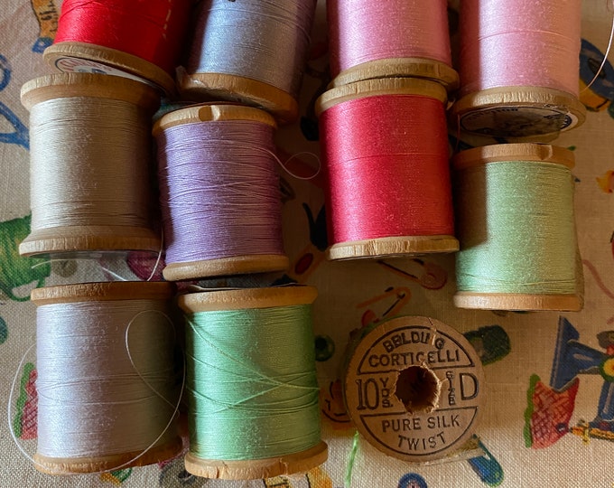 Vintage Wood Spools of Thread, Sewing Supply - Etsy