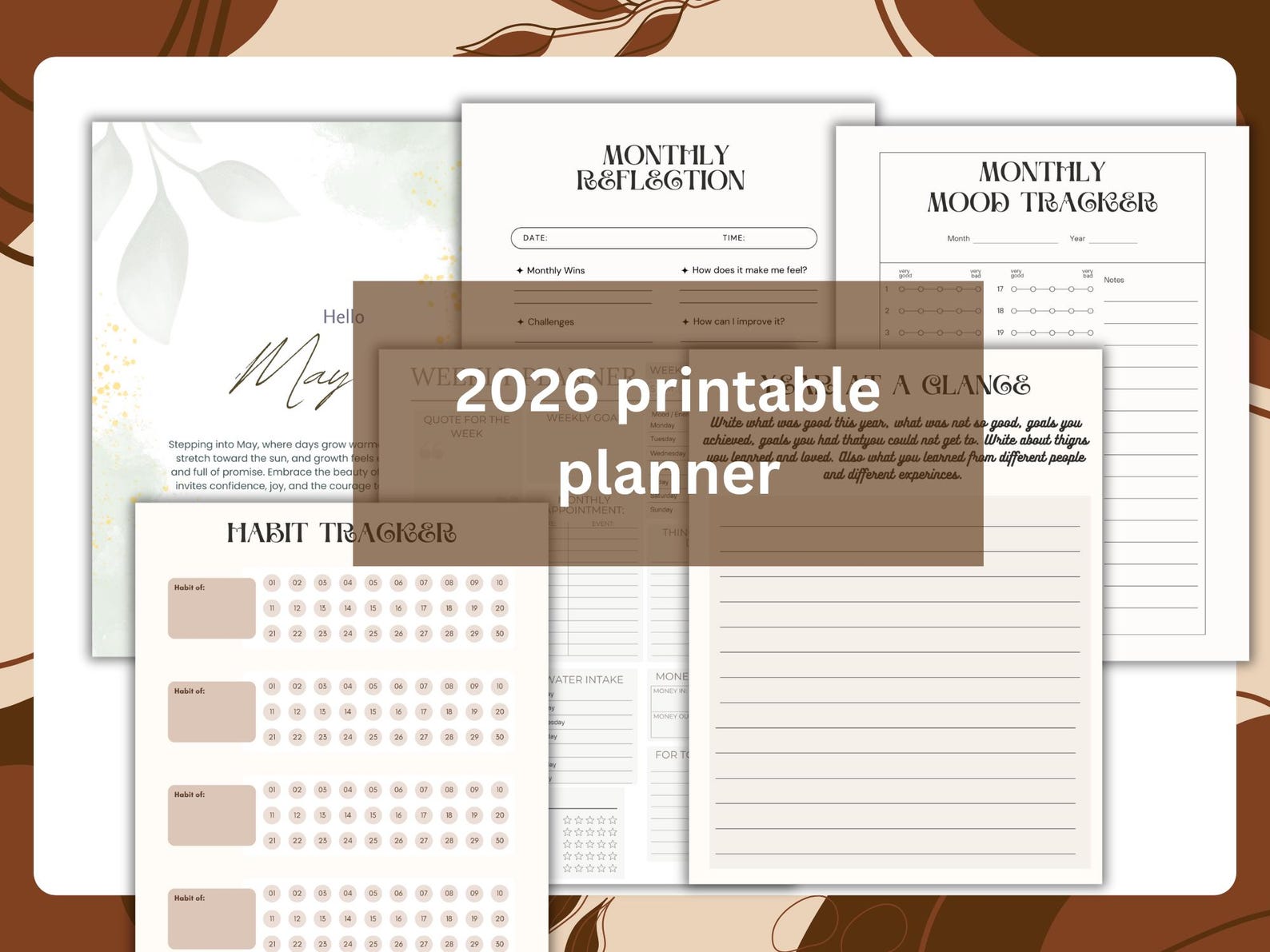 2026 Planner | Weekly & Monthly Planner 2026 | Printable Digital ...