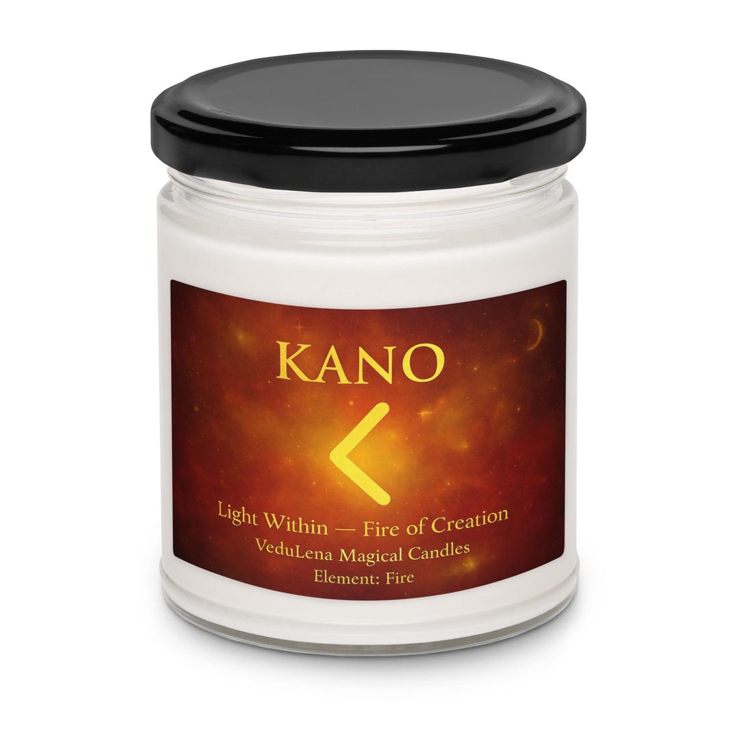 KANO | Light Within — Fire of Creation — Rune Candle | Vedulena Magical ...