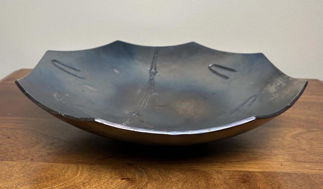 Hand Forged Bowl - Sculptural Industrial Art - Etsy