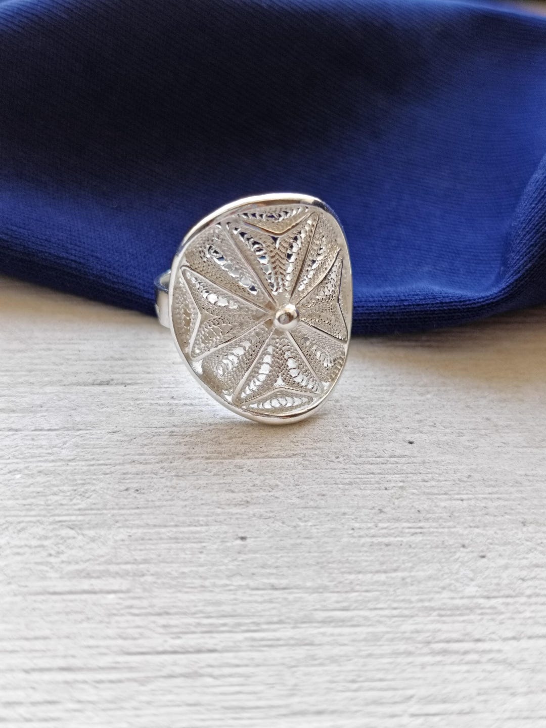 Sterling Silver Maltese Cross Filigree Ring Size 8, Maltese Cross ...