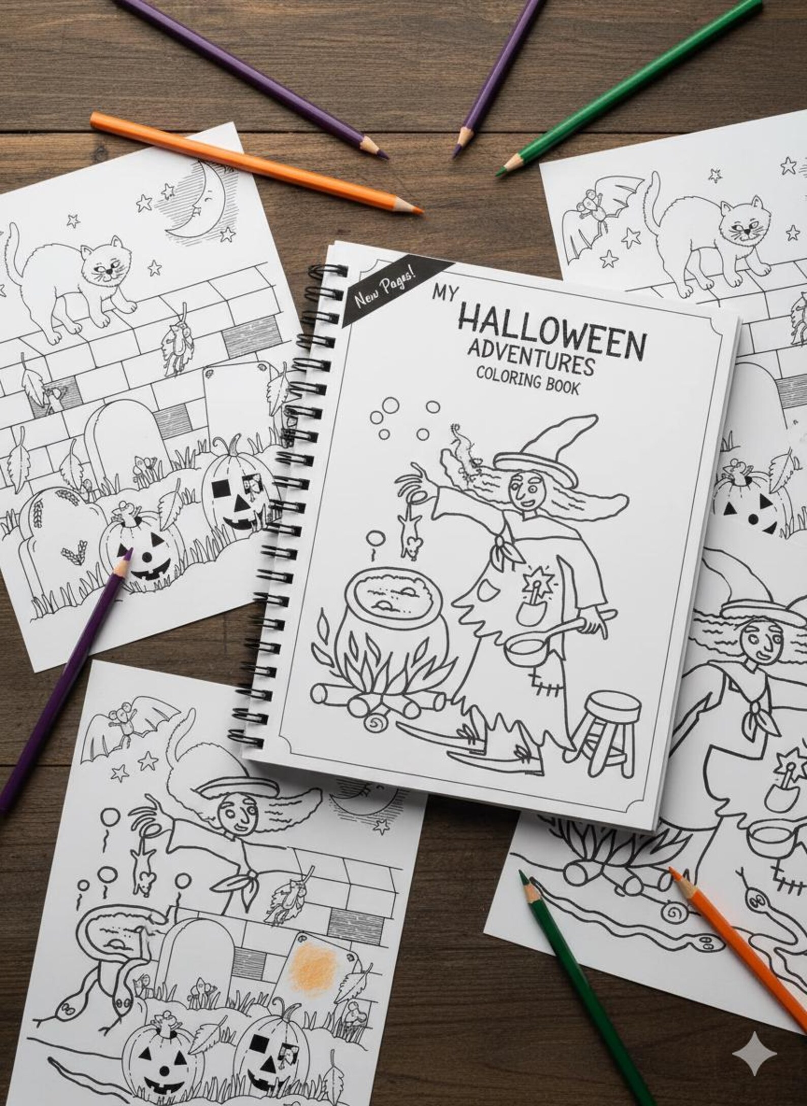Halloween Coloring Book: Spooky Fun Activity Pages (PDF Download) - Etsy