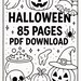 Halloween Coloring Book: Spooky Fun Activity Pages (PDF Download) - Etsy