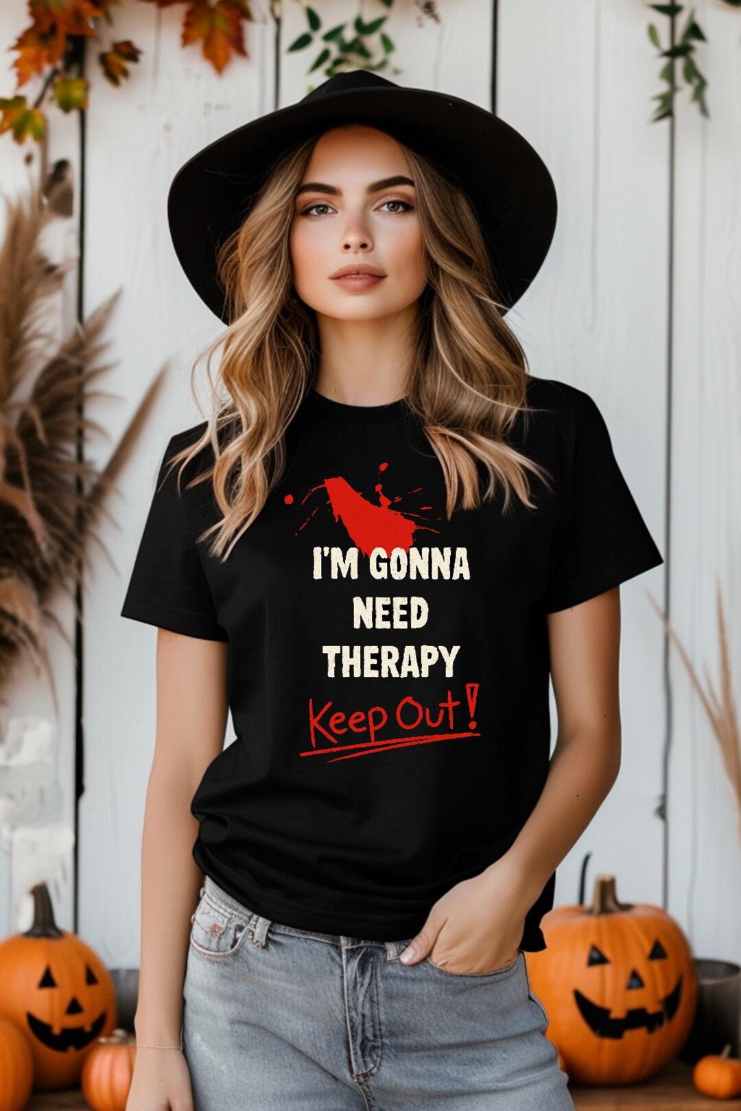 Funny Halloween Therapy T-shirt: Spooky Season Humor - Etsy