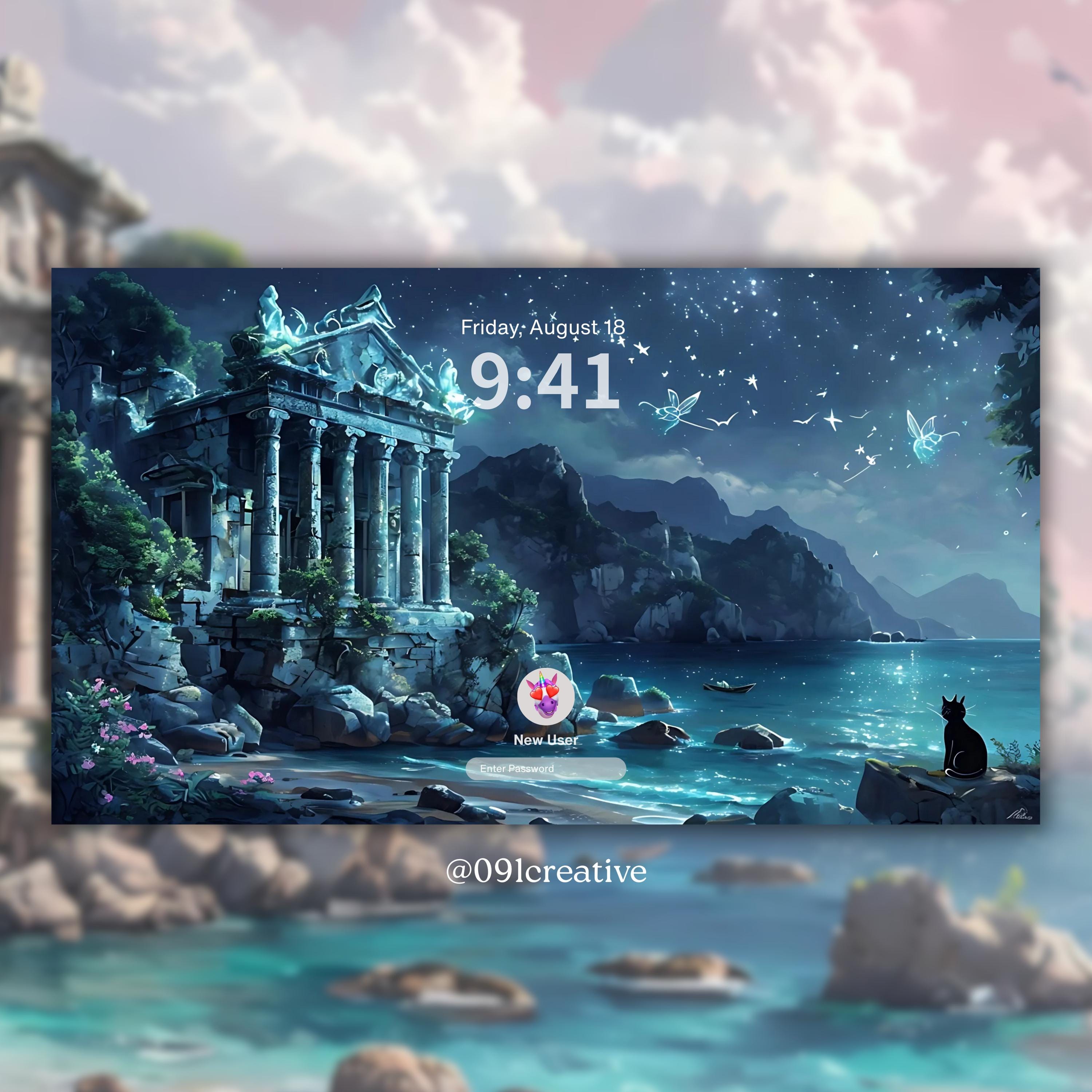 Whimsical Desktop Wallpaper - Instant Digital Download, Cute PC Theme ...