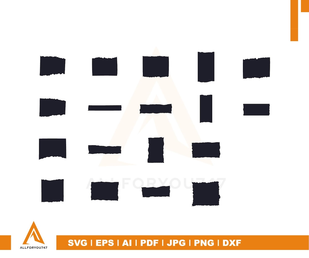 Torn Paper, Torn Paper Svg, Vector Clipart Set Svg, Scrap Pieces Border ...