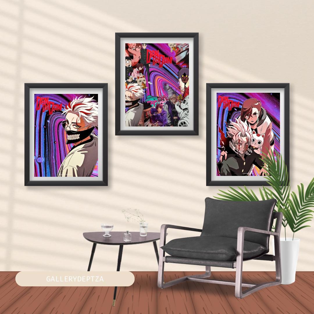 Dandadan Anime Art Print Set: Otaku Room Decor (digital Download) - Etsy