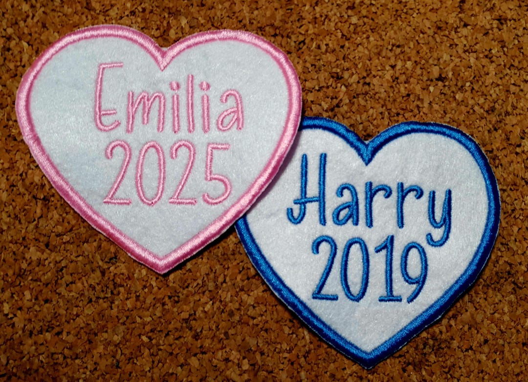 Embroidered Felt Poem Heart Patch: Keepsake Gift, Iron on Applique (4 ...