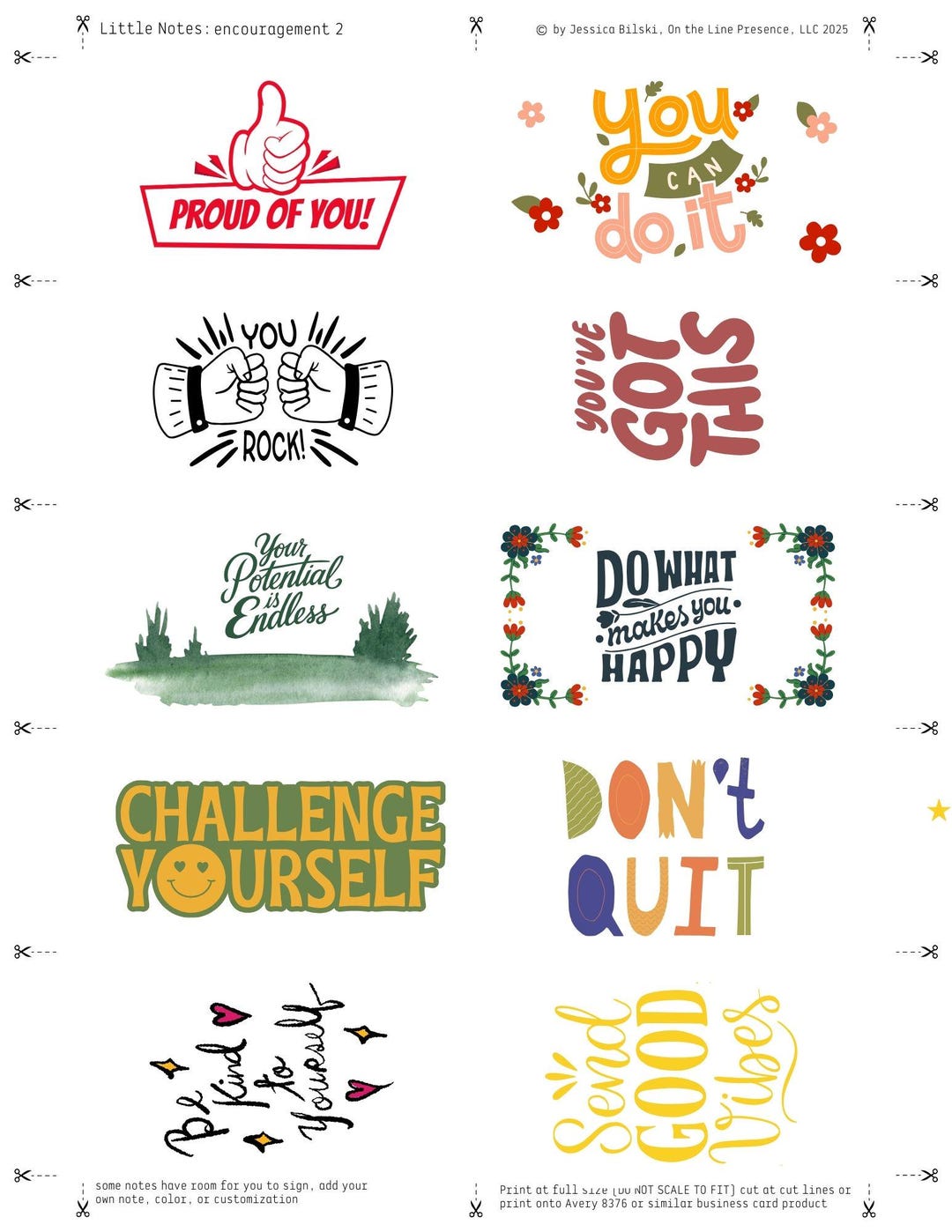 Little Notes of Encouragement 2 - Etsy