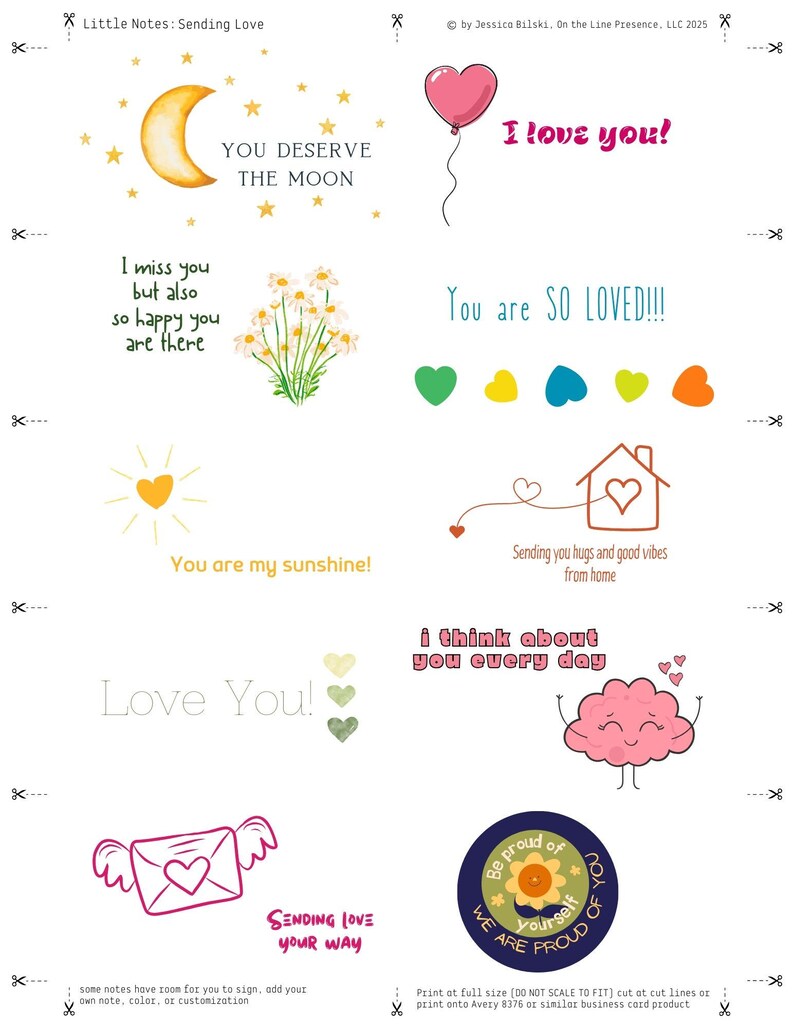 Little Notes to Send Your Love - Etsy