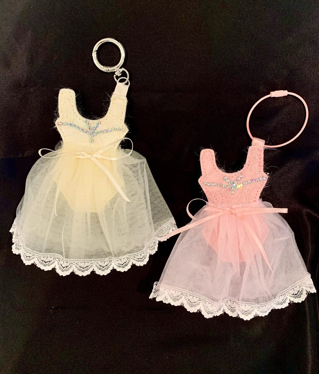 Ballet Tutu Keychain Romantic Dance Dress Bag Charm, Rhinestone ...