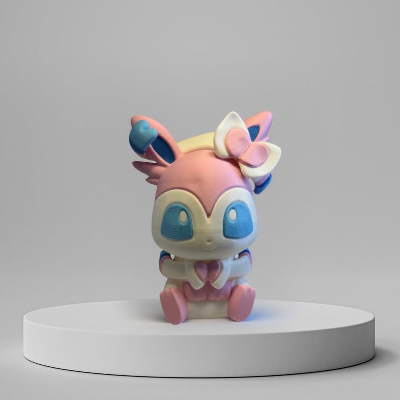 Chibi Sylveon 3D Printed Figurine: Fan Art - Etsy