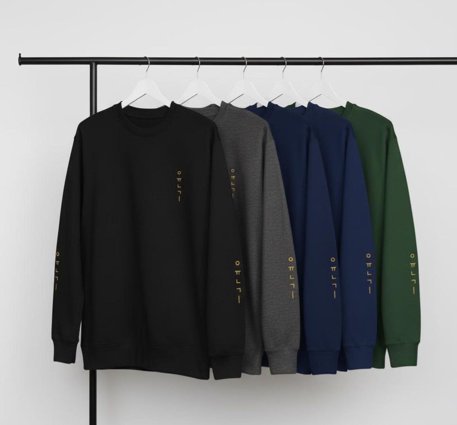 Custom Hangul Name Crewneck — Minimal Logo + Sleeve - Etsy