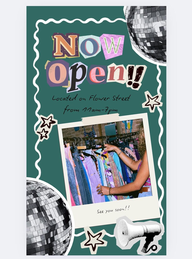 Editable Thrift Shop Flyer Template: Customizable Store Opening ...